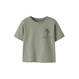 name it T-Shirt 'NMMFLOM' Jungen Gr&ouml;&szlig;e 104 khaki / dunkelgr&uuml;n