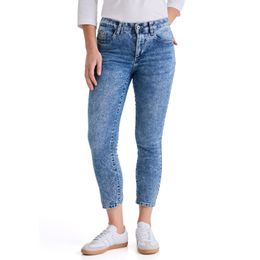 STOOKER WOMEN Damen 5-Pocket-Jeans "Florenz Season Slim Fit Jeans", blau, Gr. 46, Denim/Jeans, 82% Baumwolle, 17% Polyester, 1% Elasthan, Jeans, Slim