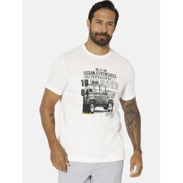 Jan Vanderstorm Herren Rundhalsshirt "Doppelpack T-Shirt ATLE", wei&szlig;, Gr. L, Obermaterial: 100% Baumwolle CO., Shirts