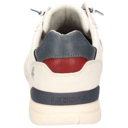 Lerros Herren Slip-On Sneaker, Gr. 42, wei&szlig;, Lederimitat, kontrastfarbene Details, Basic, Schuhe, Schlupfschuh, Slipper, Freizeitsneaker mit