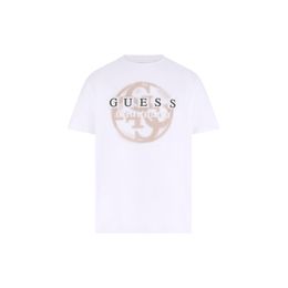 Guess T-Shirt Herren Gr&ouml;&szlig;e XL beige / dunkelgr&uuml;n / wei&szlig;