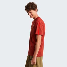 The North Face Herren T-Shirt "M VERTICAL REGULAR SHORT SLEEVE TEE-GRAPHIC"iron clay, Gr. S, Obermaterial: 60% Baumwolle, 40% Polyester, Shirts,