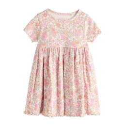 Next Kleid M&auml;dchen Gr&ouml;&szlig;e 122 beige / ecru / braun / pink