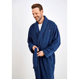Bison Herren Bademantel "Bademantel", blau, Gr. XXL, Obermaterial: 100% Baumwolle, Hausm&auml;ntel