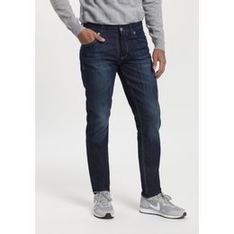 Bruno Banani Herren Straight-Jeans "Dylan", blau, Basic, Gr. 33, Obermaterial: 98% Baumwolle, 2% Elasthan, Jeans, gerade Beinform, Used-Waschung,