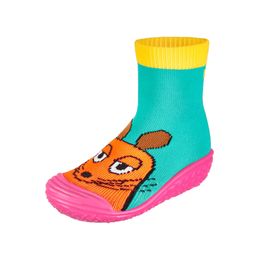 Playshoes Badeschuh 'Die Maus Freunde' Jungen Gr&ouml;&szlig;e 24/25 t&uuml;rkis / gelb / orange / pink