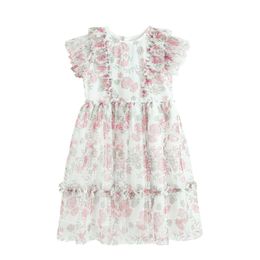 Cool Club Kleid M&auml;dchen Gr&ouml;&szlig;e 116 gr&uuml;n / dunkelpink / wei&szlig;