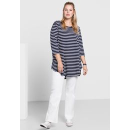 sheego Damen Bootcut-Jeans, wei&szlig;, Gr. 26, unifarben, 75% Baumwolle, 24% Polyester, 1% Elasthan, 98% Baumwolle, 2% Elasthan, Jeans