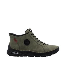 Rieker Damen Slip-On Sneaker "Ready2GO", Gr. 40, gr&uuml;n, Nubuklederimitat, Schuhe, High Top Sneaker, Boots, Stiefelette mit verst&auml;rkter Fersenkappe