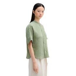 Marc O'Polo MARC O'POLO Damen Kurzarmbluse "aus TENCEL Modal"fresh sage, Gr. 38, unifarben, Obermaterial: 82% Modal, 18% Polyamid, Blusen