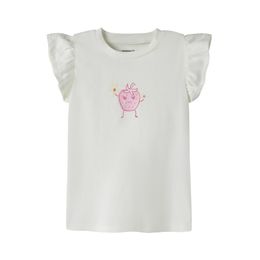 name it T-Shirt 'NMFFLITTAZ' M&auml;dchen Gr&ouml;&szlig;e 98 hellgelb / pink / wei&szlig;