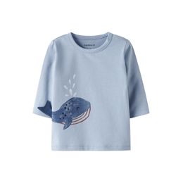 name it T-Shirt 'NBMFLOP' Gr&ouml;&szlig;e 74 navy / taubenblau / himmelblau / braun