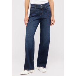 Angels Damen Relax-fit-Jeans "LIZ CITY", blau, Gr. 44, Denim/Jeans, Obermaterial: 79% Baumwolle, 19% Polyester, 2% Elasthan, Jeans, weite Passform,