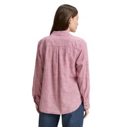 Tom Tailor Damen Langarmbluse "Regular", pink, Gr. 34, kariert, Web, Obermaterial: 100% Baumwolle, Blusen, mit Brusttaschen