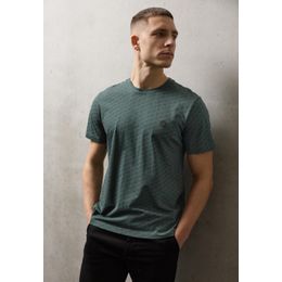 Street One MEN Herren T-Shirtsea gr&uuml;n, Gr. L, bedruckt, Web, 100% Baumwolle, Shirts, aus reiner Baumwolle