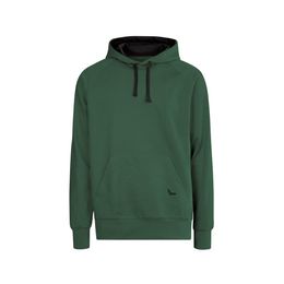 TRIGEMA Herren Kapuzensweatshirt "TRIGEMA Kapuzensweatshirt aus Biobaumwolle", gr&uuml;n, Gr. L, Single Jersey, 75% Baumwolle (Biobaumwolle kbA), 25%