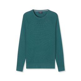 OLYMP Herren Strickpullover "OLYMP Level Five Strick, Pullover Rundhals"t&uuml;rkis, Gr. XL, 89% Baumwolle, 11% Polyamid, Pullover