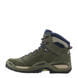 Lowa Herren Wanderschuh "RENEGADE EVO GORE-TEX MID", Gr. 44,5, gr&uuml;n, Leder, Schuhe, wasserdicht, winddicht,atmungsaktiv dank GORE-TEX Membrane