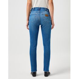 Wrangler Damen Skinny-fit-Jeans "SIENNA", blau, Gr. 27, Denim/Jeans, Obermaterial: 92% Baumwolle, 6% Polyester, 2% Elasthan, Jeans, im Five-Pocket