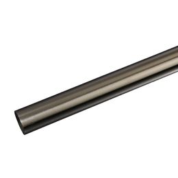 Gardinenstange Liedeco, L:120cm &Oslash;:20mm, silber, Metall, Wohnzimmer, Gardinenstangen, "Fixma&szlig;"