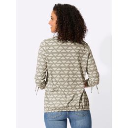 Casual Looks Damen 3/4-Arm-Shirt "Shirt", beige, Gr. 46, gemustert, mehrfarbig, 50% Baumwolle, 50% Modal, Shirts