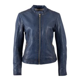 Mauritius Damen Lederjacke "MWKawira", blau, Gr. XXXL, unifarben, Obermaterial: 100% Schafsleder. Futter: 100% Polyester. &Auml;rmelfutter: 100%