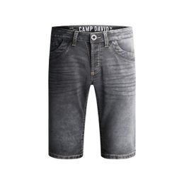 CAMP DAVID Herren Jeansshorts, grau, Gr. 40, unifarben, Sweatware, Material: 68% Baumwolle, 16% Polyester, 14% Lyocell, 2% Elasthan, Zusatz: Enth&auml;lt