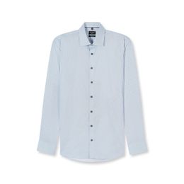 OLYMP Herren Businesshemd "OLYMP No. Six, Super Slim, New York Kent"bleu, Gr. 36, 97% Baumwolle, 3% Elastolefin, Hemden