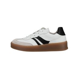 Gabor COMFORT Damen Sneaker "Gabor Comfort Sneaker Leder", Gr. 42, schwarz-wei&szlig;, Leder, Schuhe