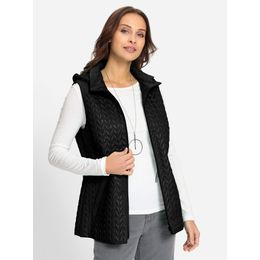 Inspirationen Damen Steppweste, schwarz, Gr. 40, unifarben, 100% Polyester, Westen
