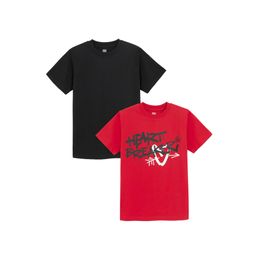 Cool Club Shirt Jungen Gr&ouml;&szlig;e 164 rot / schwarz