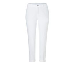 MAC Damen Slim-fit-Jeans "CHINO turn up", wei&szlig;, Gr. 46, unifarben, Denim/Jeans, Obermaterial: 80% Baumwolle, 18% Polyester, 2% Elasthan, Jeans, im