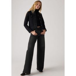 Levi's LEVI'S Damen Schlagjeans "Levi's 728 High-Rise Wide-Leg Jeans", schwarz, Gr. 29, Denim/Jeans, Obermaterial: 98% Baumwolle, 2% Elasthan, Jeans, weite