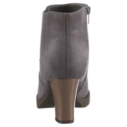 ANISTON SHOES Damen Stiefelette, Gr. 39, grau, Textil, Veloursleder, Basic, Schuhe, Ankleboots mit seitlichem Stretcheinsatz