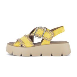 Gabor Damen Plateausandaletten "Plateau Sandale", Gr. 40,5gelb, Schuhe