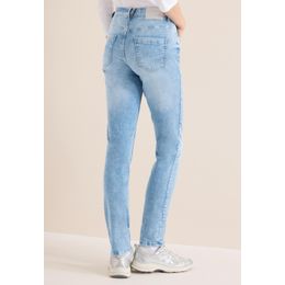 Cecil Damen Slim-fit-Jeans, blau, Gr. 32, unifarben, Jeans, 78% Baumwolle, 20% Polyester, 2% Elasthan, Jeans, Middle Waist