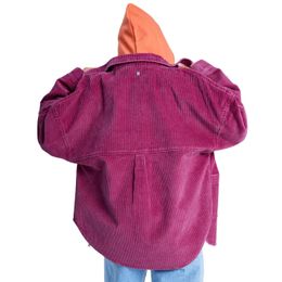 Roxy Damen Hemdjacke "Kick Back Washed Cord", pink, Gr. L, Obermaterial: 100% Baumwolle., Jacken