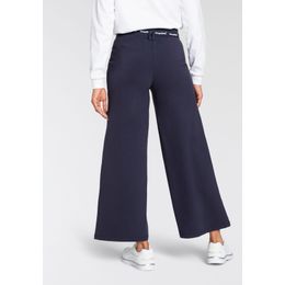 Kangaroos Damen Jerseyhose, blau, Gr. 38, bedruckt, unifarben, Sweatware, Obermaterial: 95% Baumwolle, 5% Elasthan, Hosen, mit weitem Bein in Culotte
