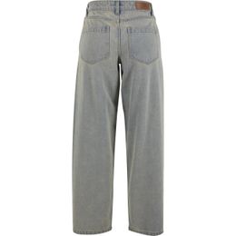 Urban Classics Damen Bequeme Jeans "Urban Classics Ladies Mid Waist 90 ́s Jeans"new light blau dirty washed, Gr. 26, unifarben, 100% Baumwolle, Jeans
