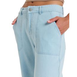Roxy Damen Cargojeans "Seaside View", blau, Gr. 24, Obermaterial: 100% Walkfrottier;, Jeans