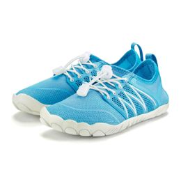 Venice Beach Damen Aquaschuh "Badelatsche, Badeschuhe, Badeschlappe, Barfu&szlig;schuh, leichter Slipper", Gr. 40, blau, Obermaterial: 100% Textilmaterial.