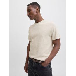 Jack & Jones JACK & JONES Herren Rundhalsshirt "JJEAUSTIN TEE SS NOOS", wei&szlig;, Gr. S, unifarben, Single Jersey, Obermaterial: 98% Polyester, 2% Elasthan, Shirts,