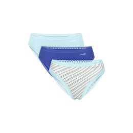 Sloggi Damen Slip "Slip GO Crush High leg C3P 3er Pack", Gr. L, bunt, Obermaterial: 95% Baumwolle CO. 5% Elasthan EL., Unterhosen