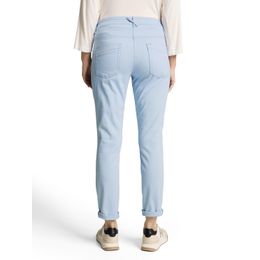 Tom Tailor Damen 7/8-Hose "Tom Tailor Tapered", blau, Gr. 34, Web, Obermaterial: 92% Baumwolle, 5% Polyester, 3% Elasthan. Futter: 100% Baumwolle,