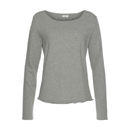 Marc O'Polo Damen Langarmshirt, grau, Gr. S, MARC O'POLO DENIM, Slub, Obermaterial: 100% Baumwolle, Shirts, als tolles Langarm-Basic