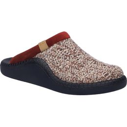 Josef Seibel Damen Hausschuh "Monaco D 01, bordeaux-kombi", Gr. 41, rot, Obermaterial: 80% Rindsleder Leather cow. 20% Textilmaterial TEXMAT., Schuhe