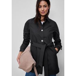 Street One Damen Outdoorjacke, schwarz, Gr. 38, unifarben, Web, 69% Baumwolle, 31% Polyester, Jacken, im soften Baumwoll-Mix