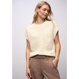 Street One Damen Pullundersoft beige, Gr. 36, unifarben, Web, 69% Polyester, 31% Baumwolle, Pullover, mit Rundhalsausschnitt