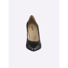 Heine Damen Pumps, Gr. 38schwarz, Glattleder, Leder, Schuhe