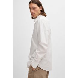 BOSS Orange Herren Langarmhemd "Relegant Regular Fit", wei&szlig;, Gr. 4XL, unifarben, Web, Obermaterial: 100% Baumwolle, Hemden, Baumwolle mit BOSS